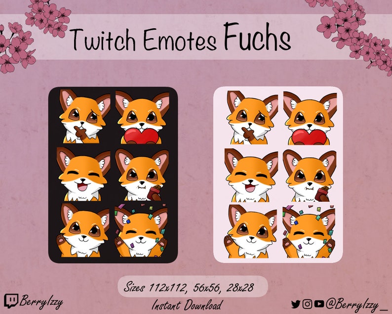Fox Emotes | Twitch Emotes / Discord Emotes | Discord Stickers - Etsy