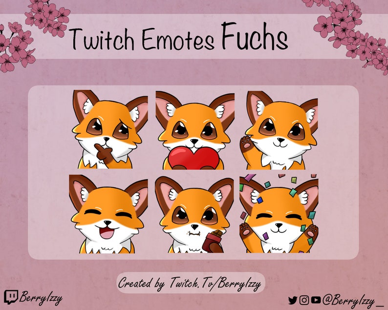 Fox Emotes | Twitch Emotes / Discord Emotes | Discord Stickers - Etsy