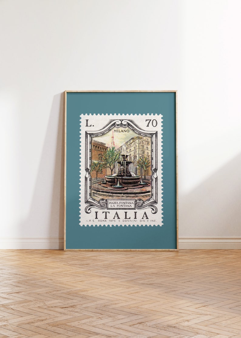 Milano City Print, Italy Travel Poster, Retro Colorful City, Italian ...