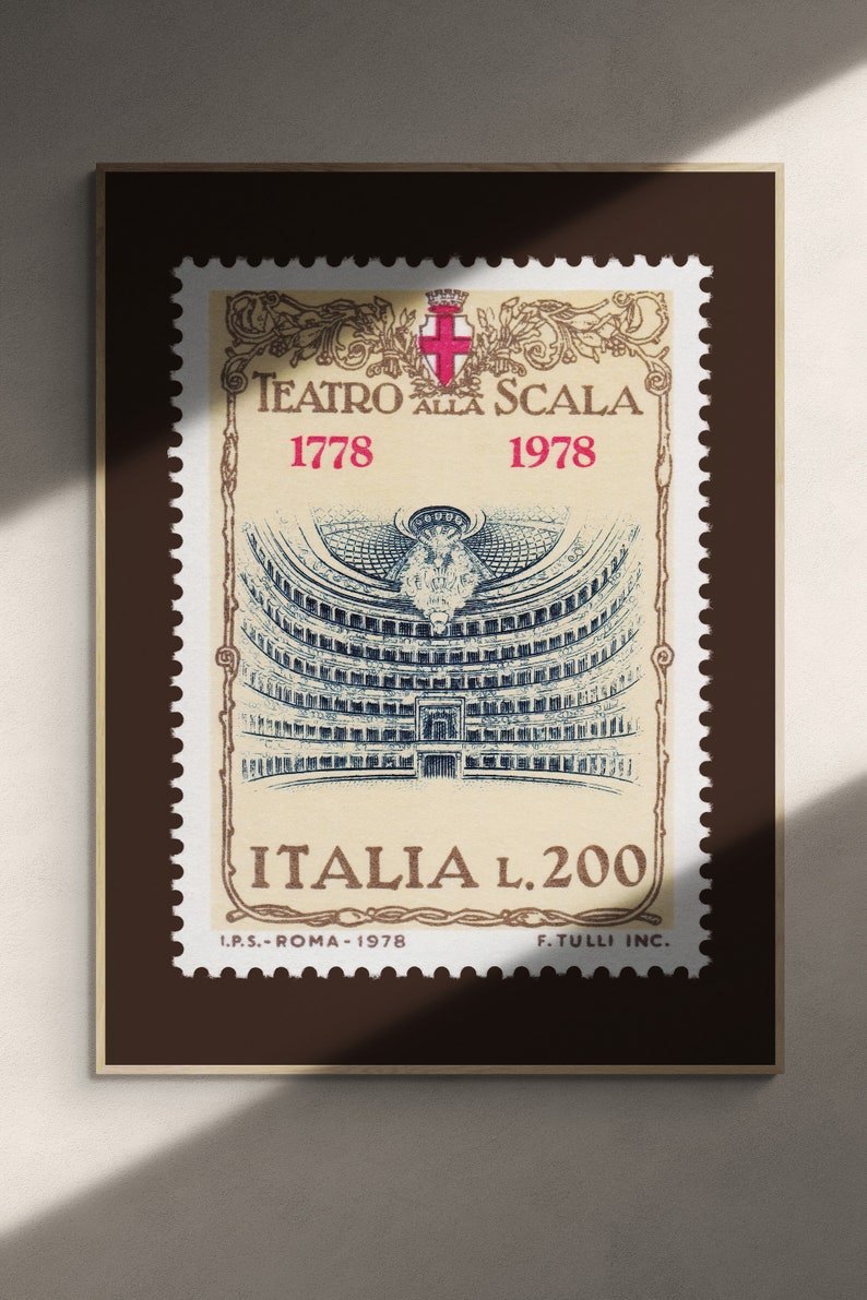 Teatro Alla Scala Postage Stamp Poster, La Scala, Milano, Italy ...