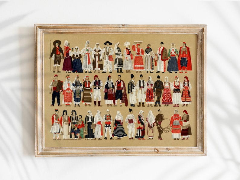 Slavic Folk Costume Print Folk Inspired Art Slavic Folklore - Etsy