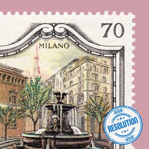 Milano City Print, Italy Travel Poster, Retro Colorful City, Italian ...