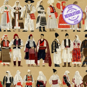 Slavic Folk Costume Print, Folk Inspired Art, Slavic Folklore ...