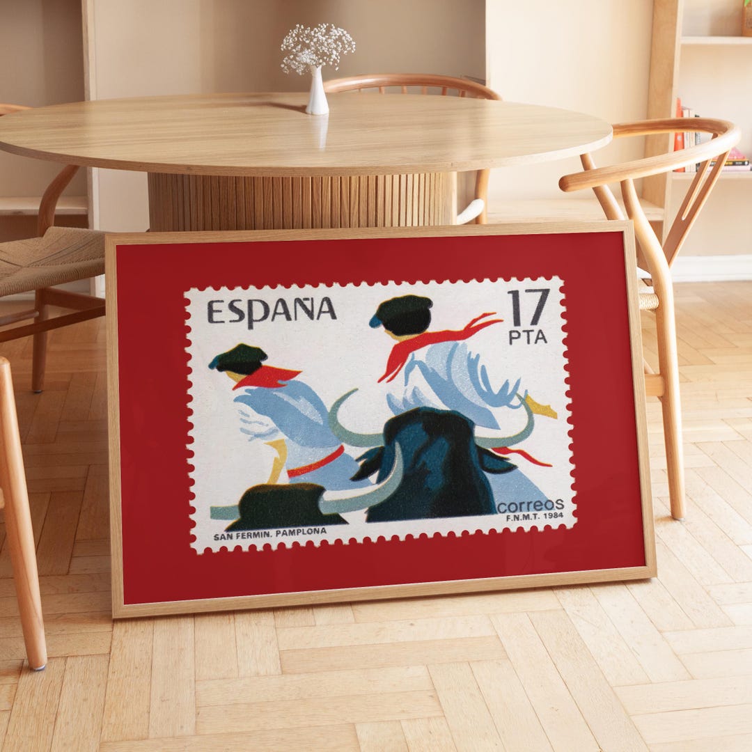 Festival of San Fermín Print, Pamplona Travel Poster, Festival Wall ...