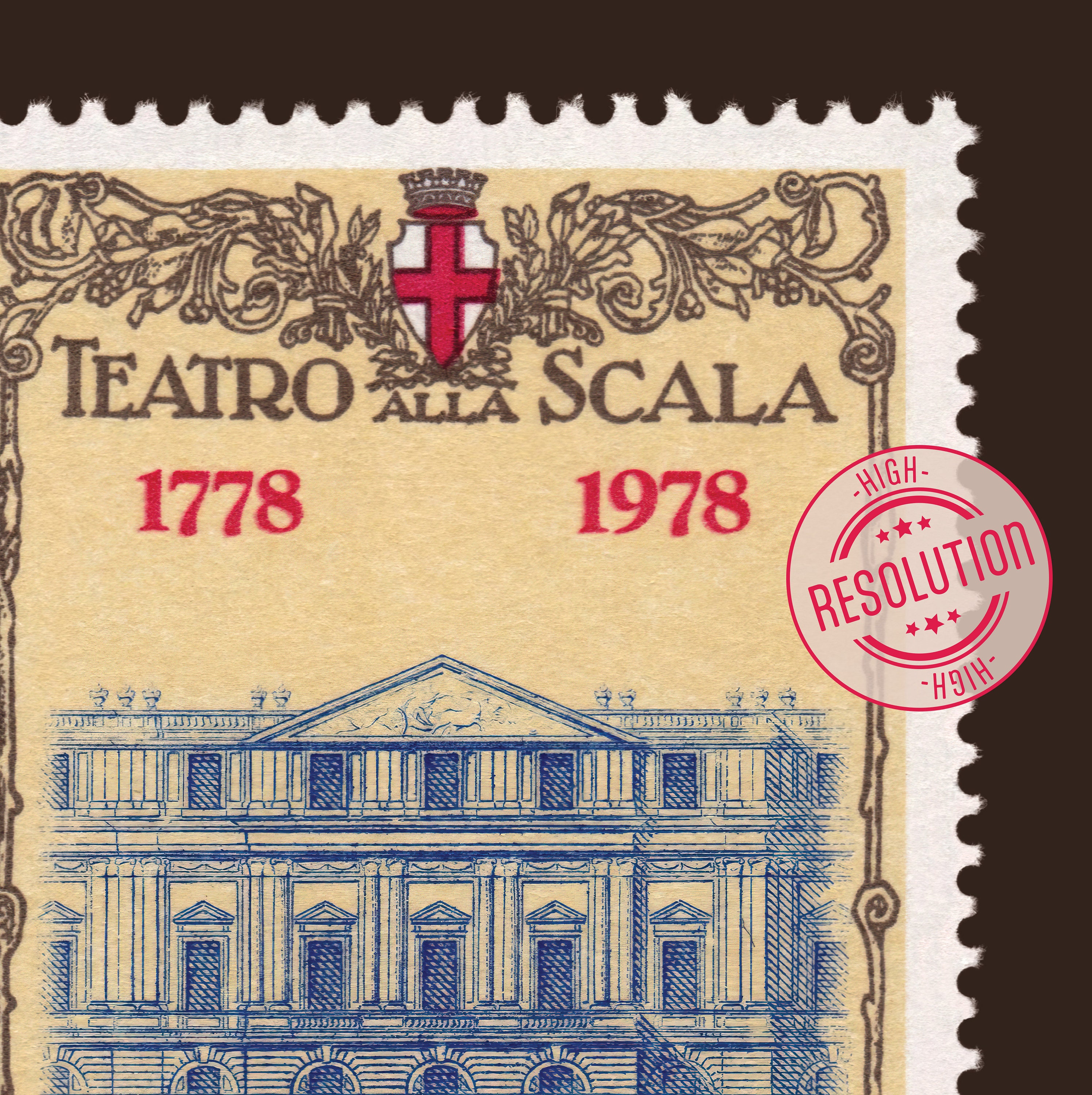 Teatro Alla Scala Postage Stamp Poster, La Scala, Milano, Italy ...