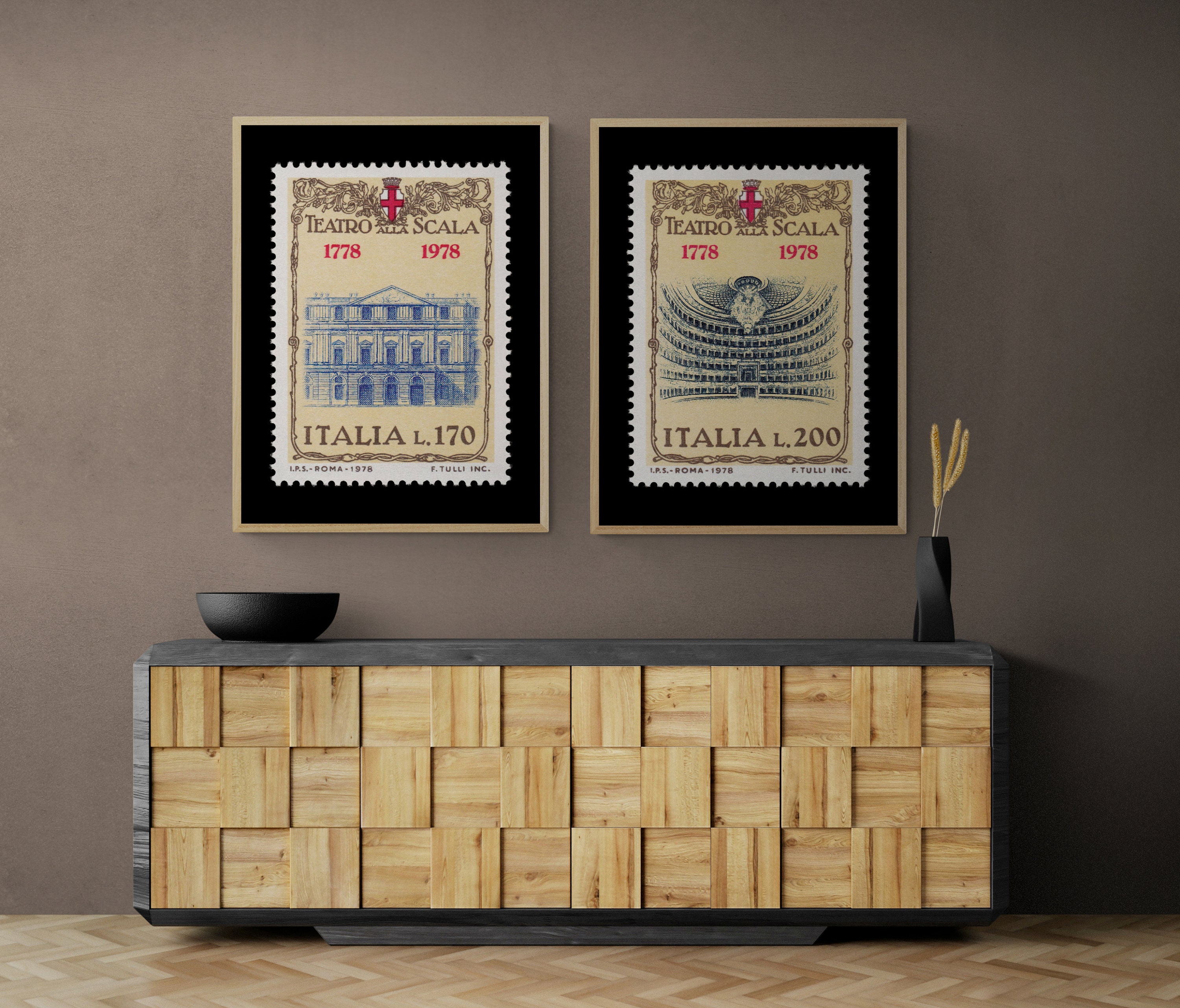 Teatro Alla Scala Postage Stamp Poster, La Scala, Milano, Italy ...