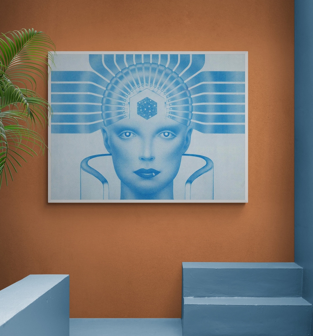 Retro 90s Rave Woman Poster, Raving, Techno House Music Poster, Space ...