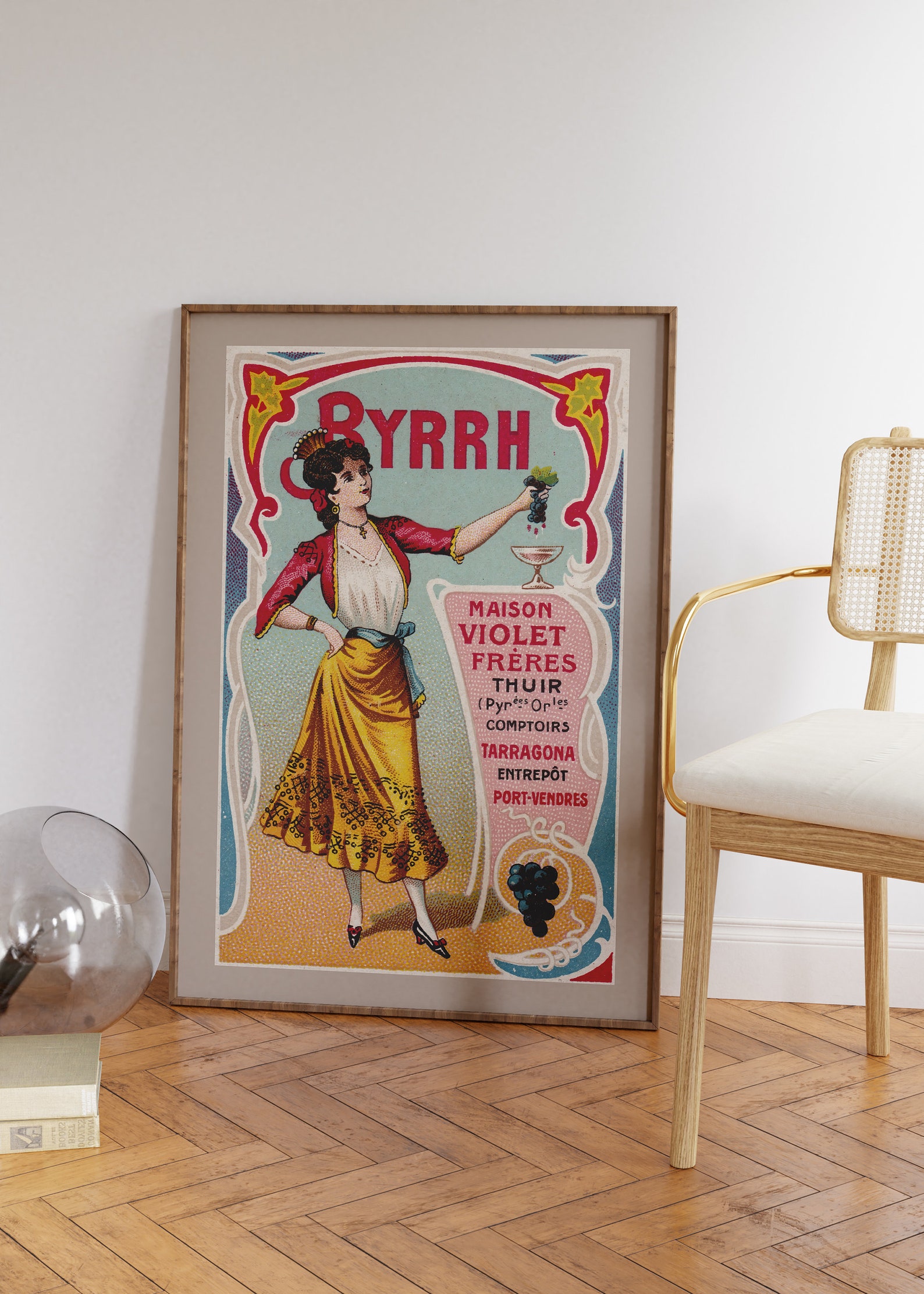 Vintage Wine Poster, Byrrh Vin Tonique Hygiénique Print, Retro Alcohol ...