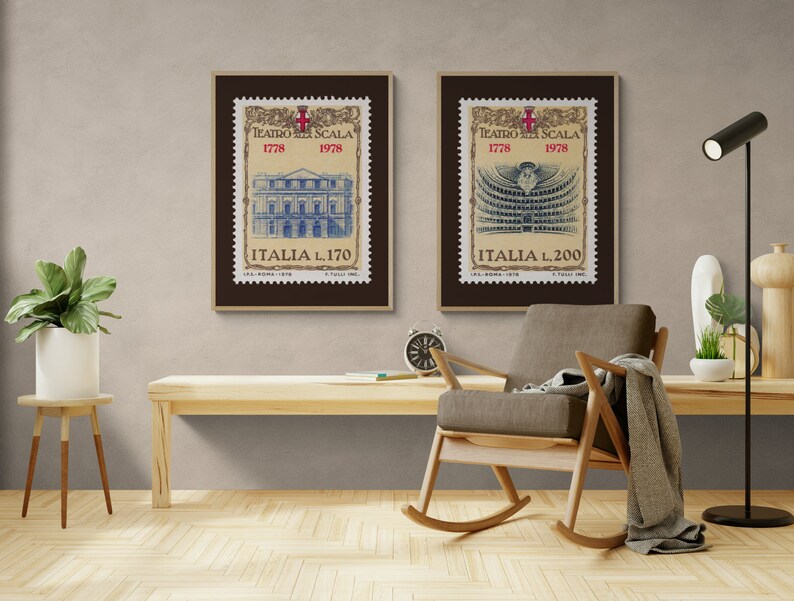 Teatro Alla Scala Postage Stamp Poster, La Scala, Milano, Italy ...