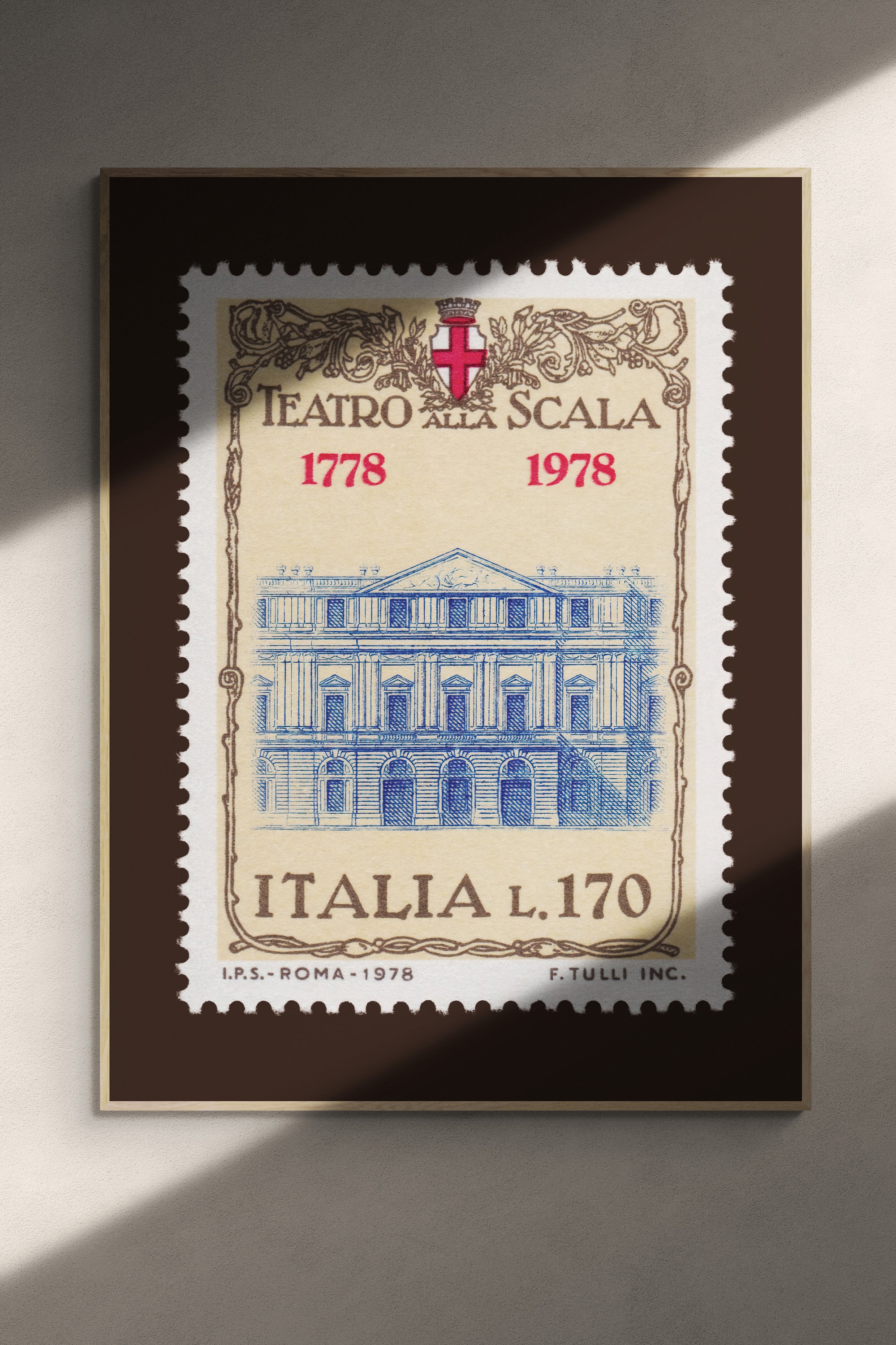 Teatro Alla Scala Postage Stamp Poster, La Scala, Milano, Italy ...