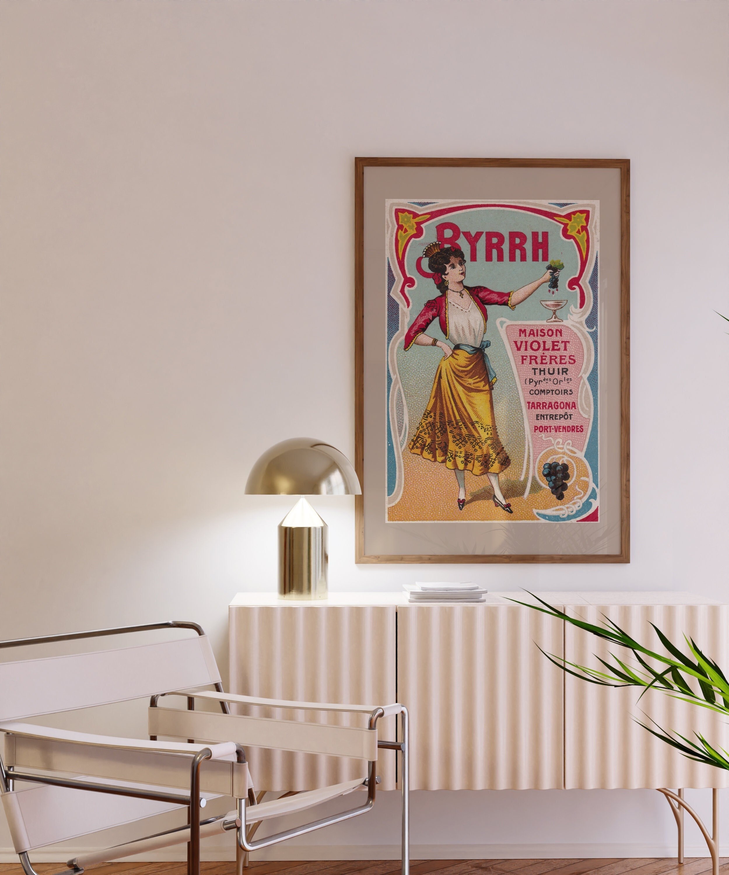 Vintage Wine Poster, Byrrh Vin Tonique Hygiénique Print, Retro Alcohol ...