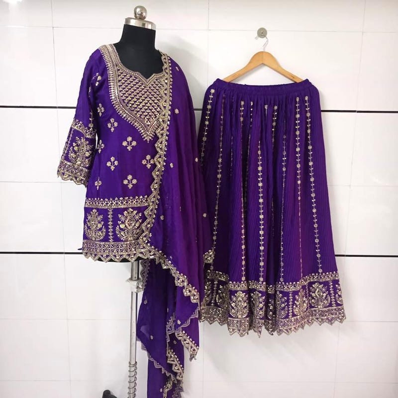 Sharara Suits Purple - Etsy