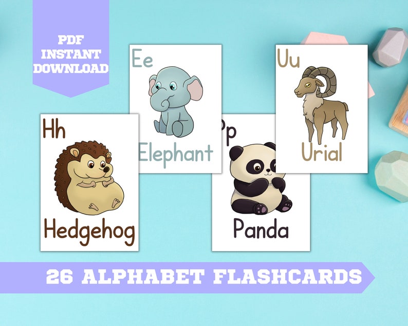 ABC Flash Cards, Educational Cards, A-Z Alphabet Cards, Learn Abcs ...