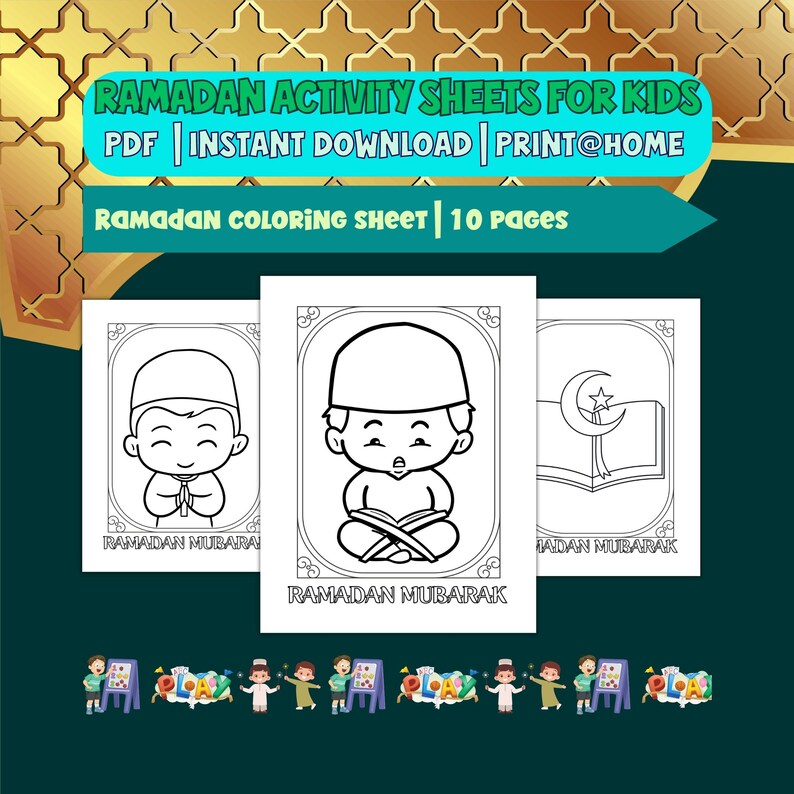 Ramadan Activity Book, Educational Ramadan Kids Activity, Printable ...
