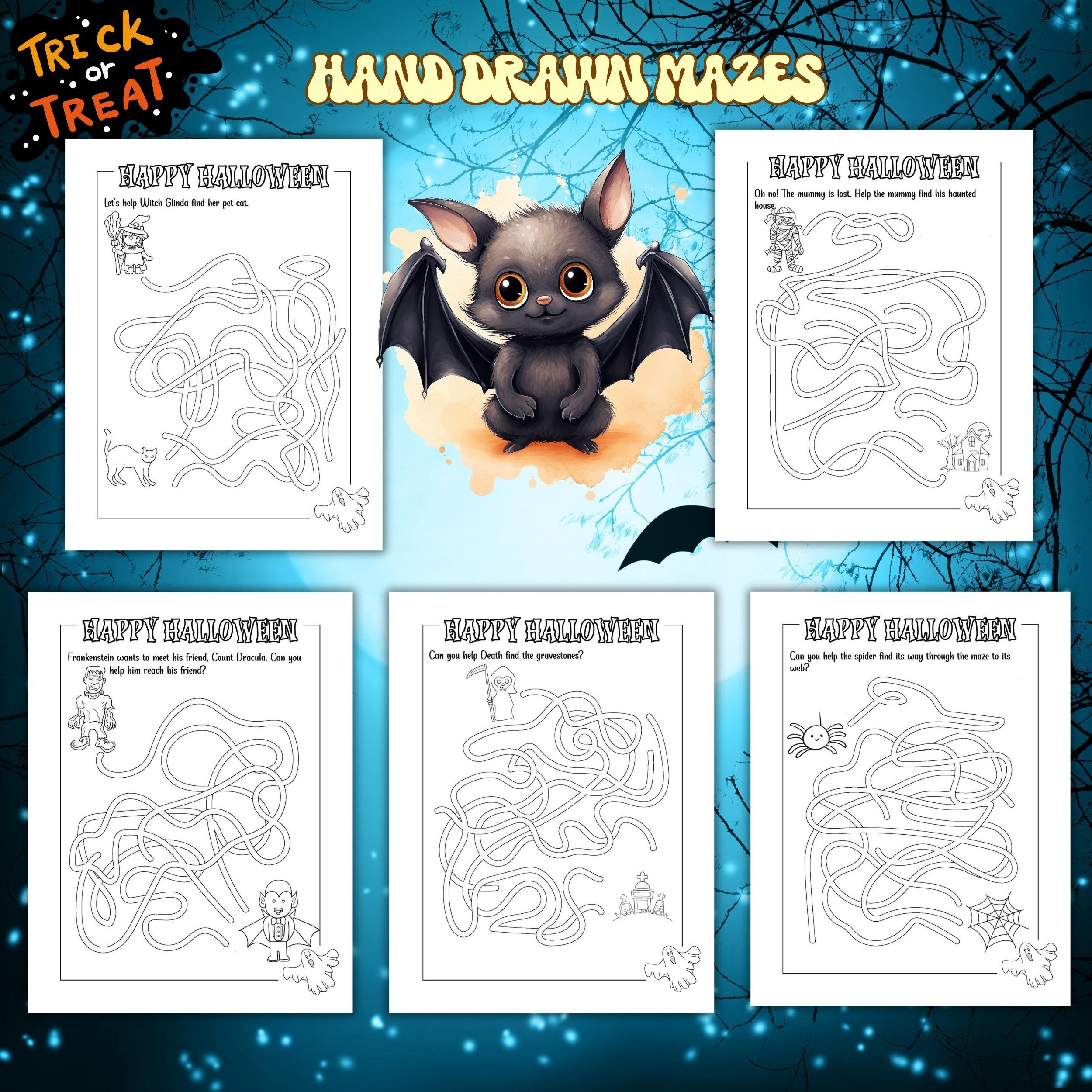 40 Printable Kids Halloween Activities, Kids Halloween Games, Halloween ...