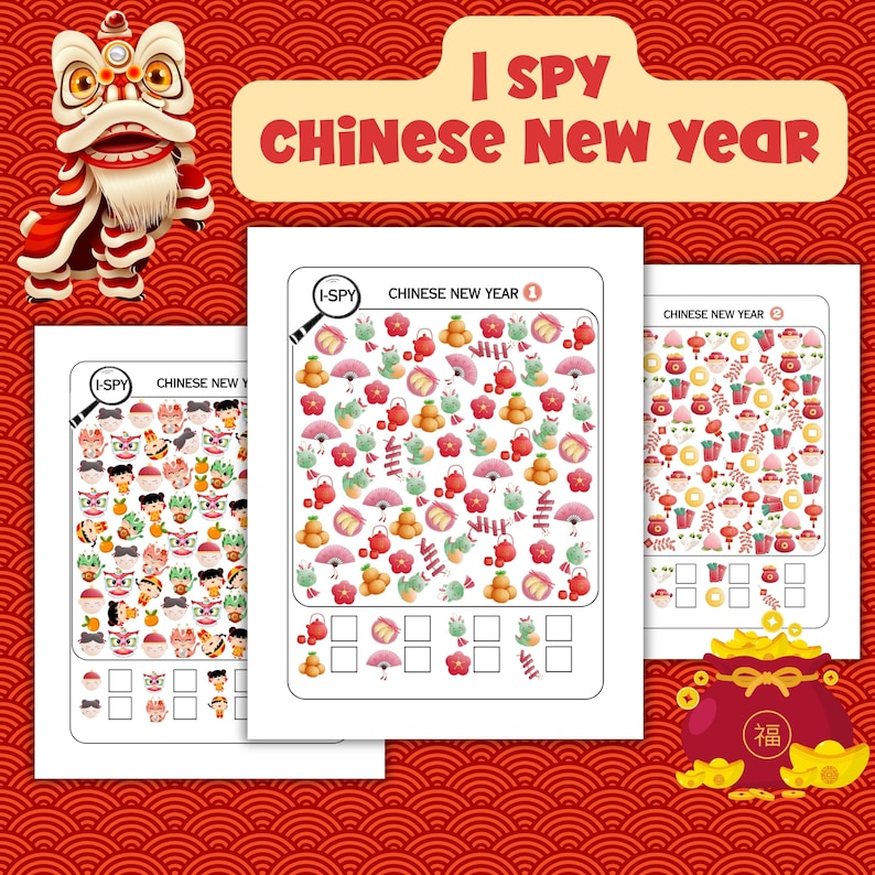 I Spy Chinese New Year, Lunar New Year Illustration Games, I Spy ...