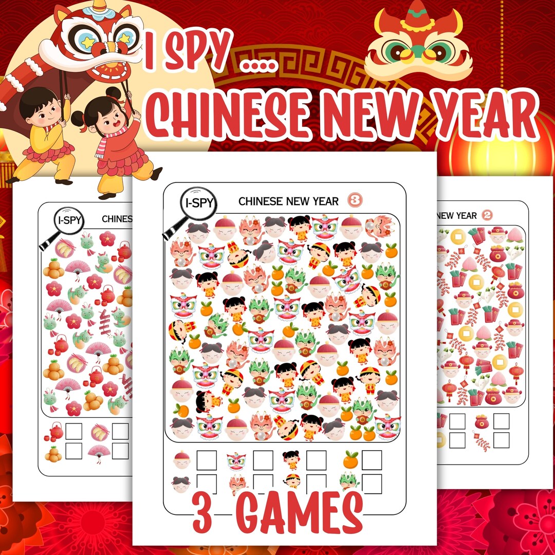 I Spy Chinese New Year, Lunar New Year Illustration Games, I Spy ...