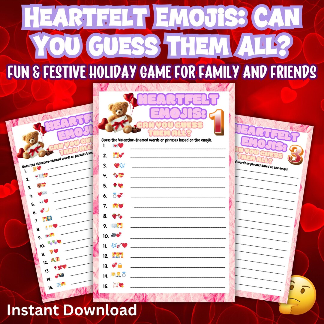 Heartfelt Emojis: Can You Guess Them All? | Fun Valentine’s Emoji Game ...