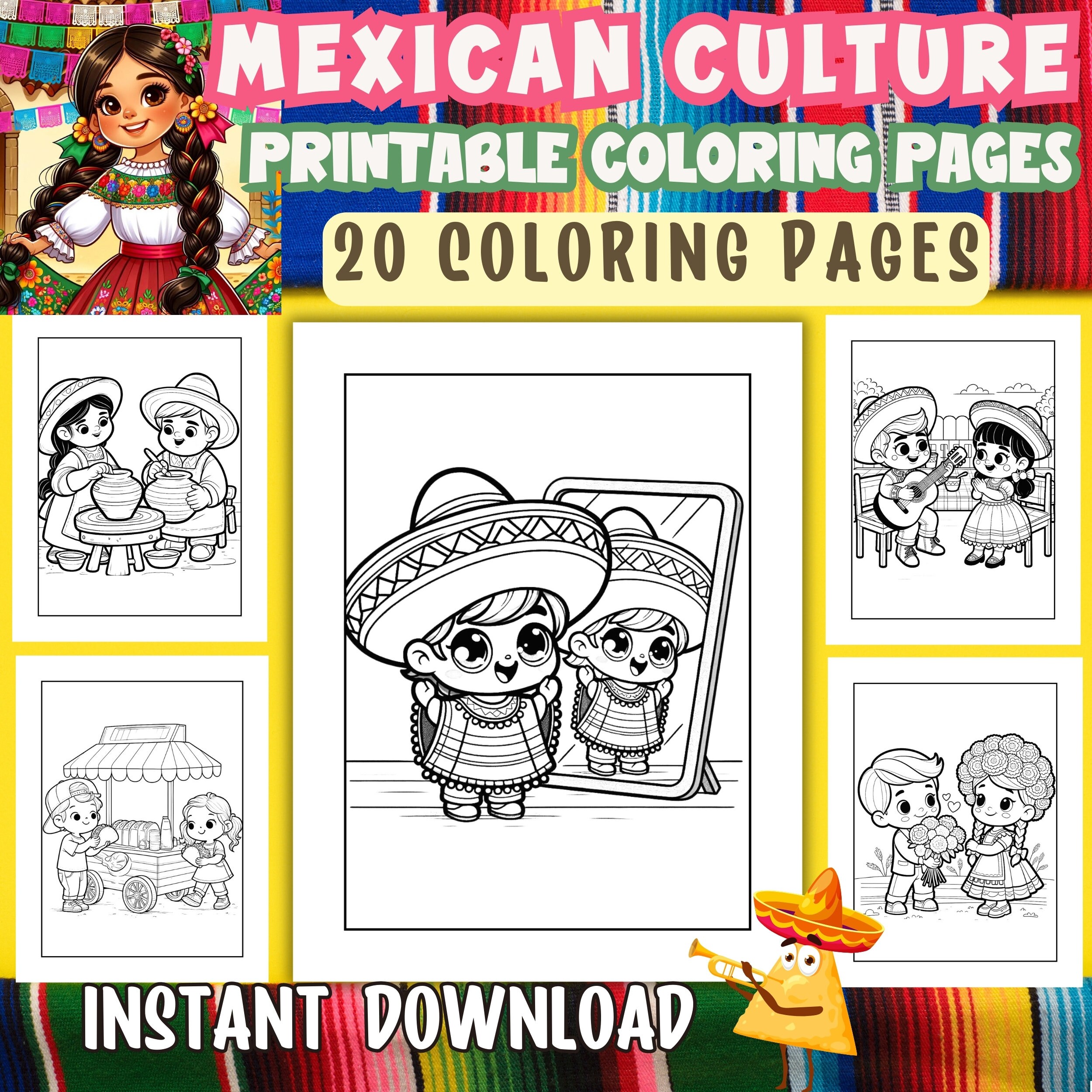 Mexican Culture Coloring Pages, Printable Mexican Coloring Pages, Kids ...