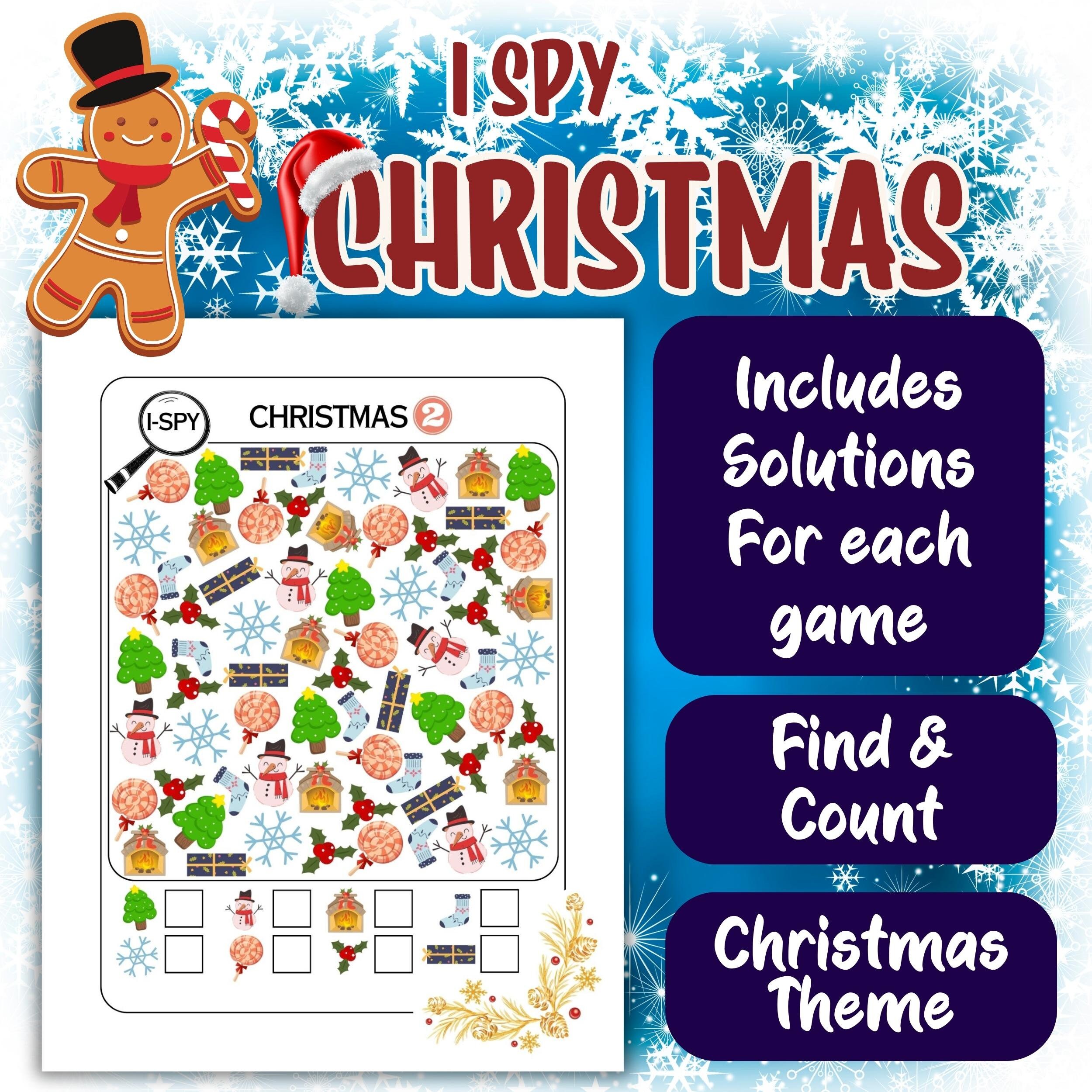 I-spy Christmas, Christmas Illustration Games, I Spy Worksheet ...