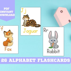 ABC Flash Cards, Educational Cards, A-Z Alphabet Cards, Learn Abcs ...