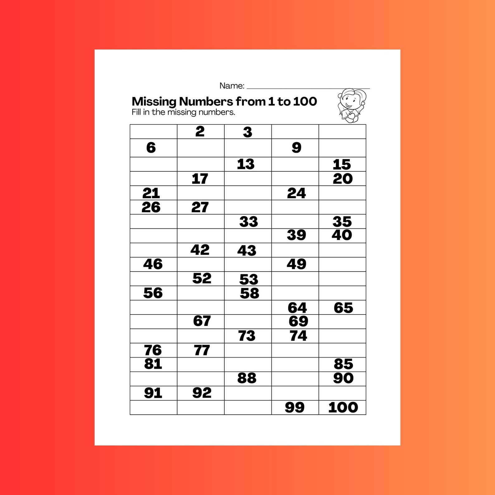 10 Printable Missing Numbers Worksheets, Missing Numbers Practice ...