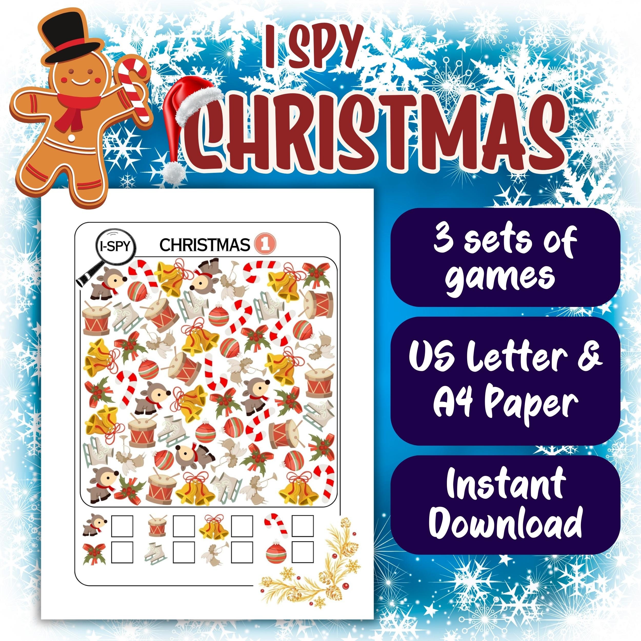 I-spy Christmas, Christmas Illustration Games, I Spy Worksheet ...