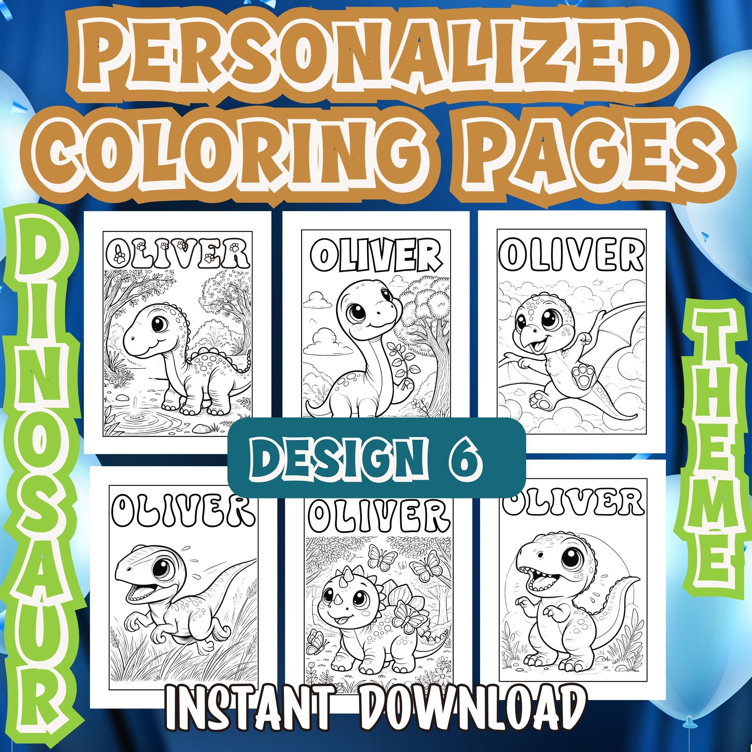 Personalized Kids Coloring Page, Custom Name Coloring Page for Kids ...