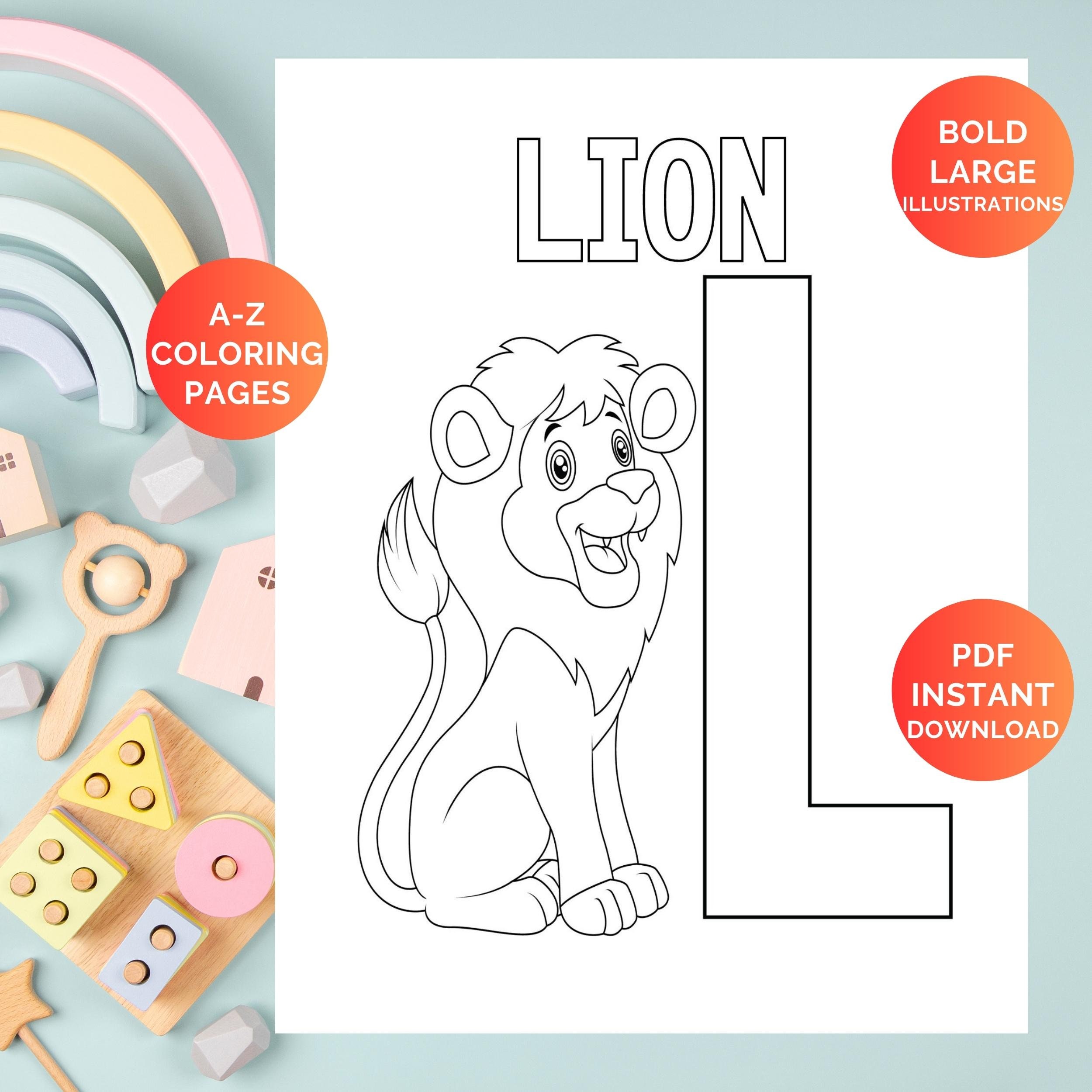 27 Printable ABC Coloring Book Worksheets Montessori - Etsy