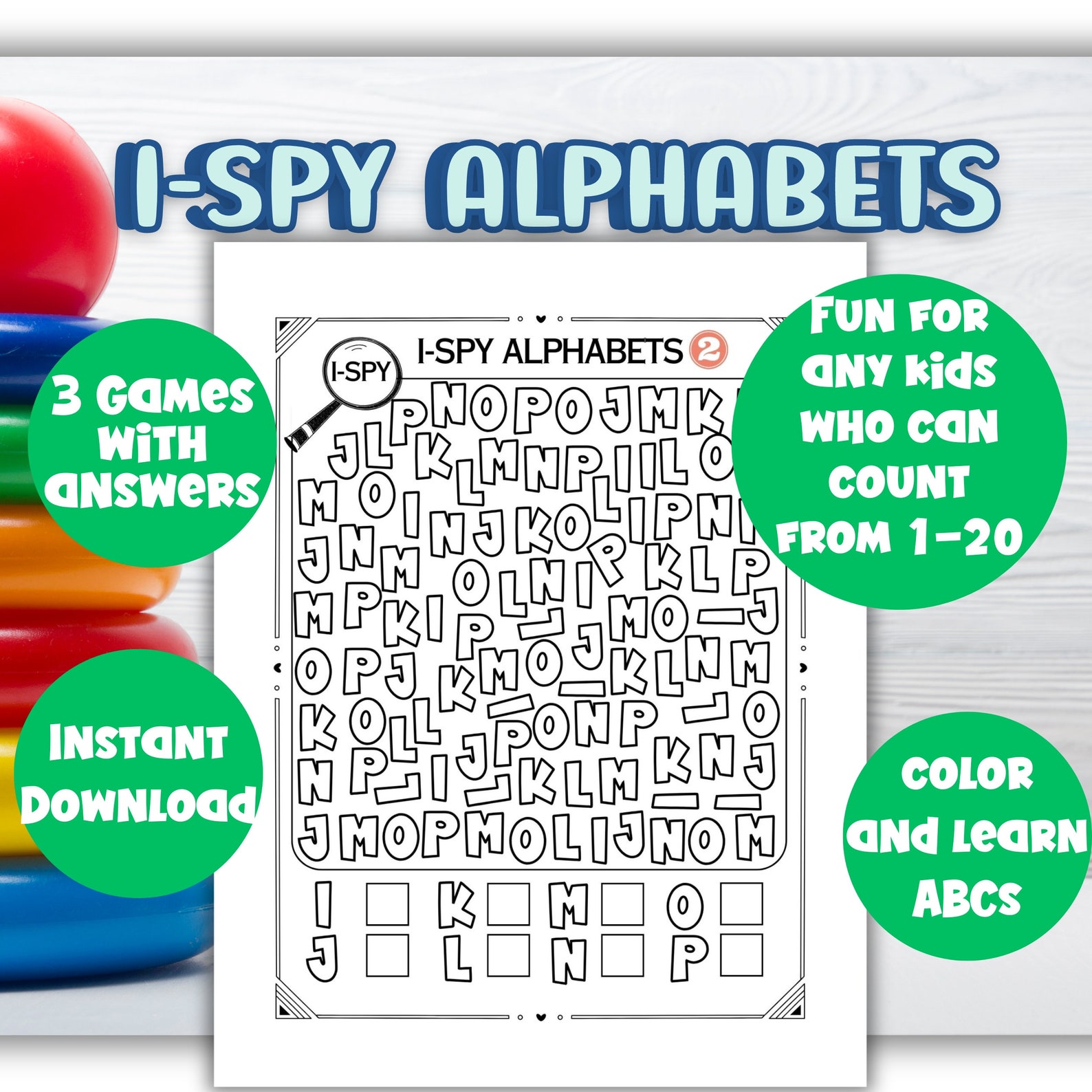 I-spy Alphabets, I Spy Letters, I-spy Worksheet Activities, Find and ...