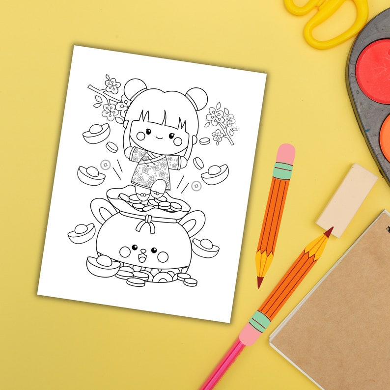 Chinese New Year Coloring Pages, 2024 Year of the Dragon Coloring ...