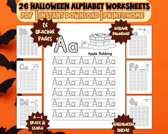 26 Alphabet Worksheets Handwriting Practice ABC Trace & Write Preschool ...