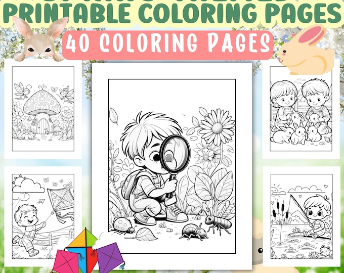 10 Simple Spring Coloring Pages for Kids - Spring Coloring Pages ...