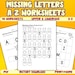 10 Printable Missing Letters Worksheets Uppercase & Lowercase - Etsy