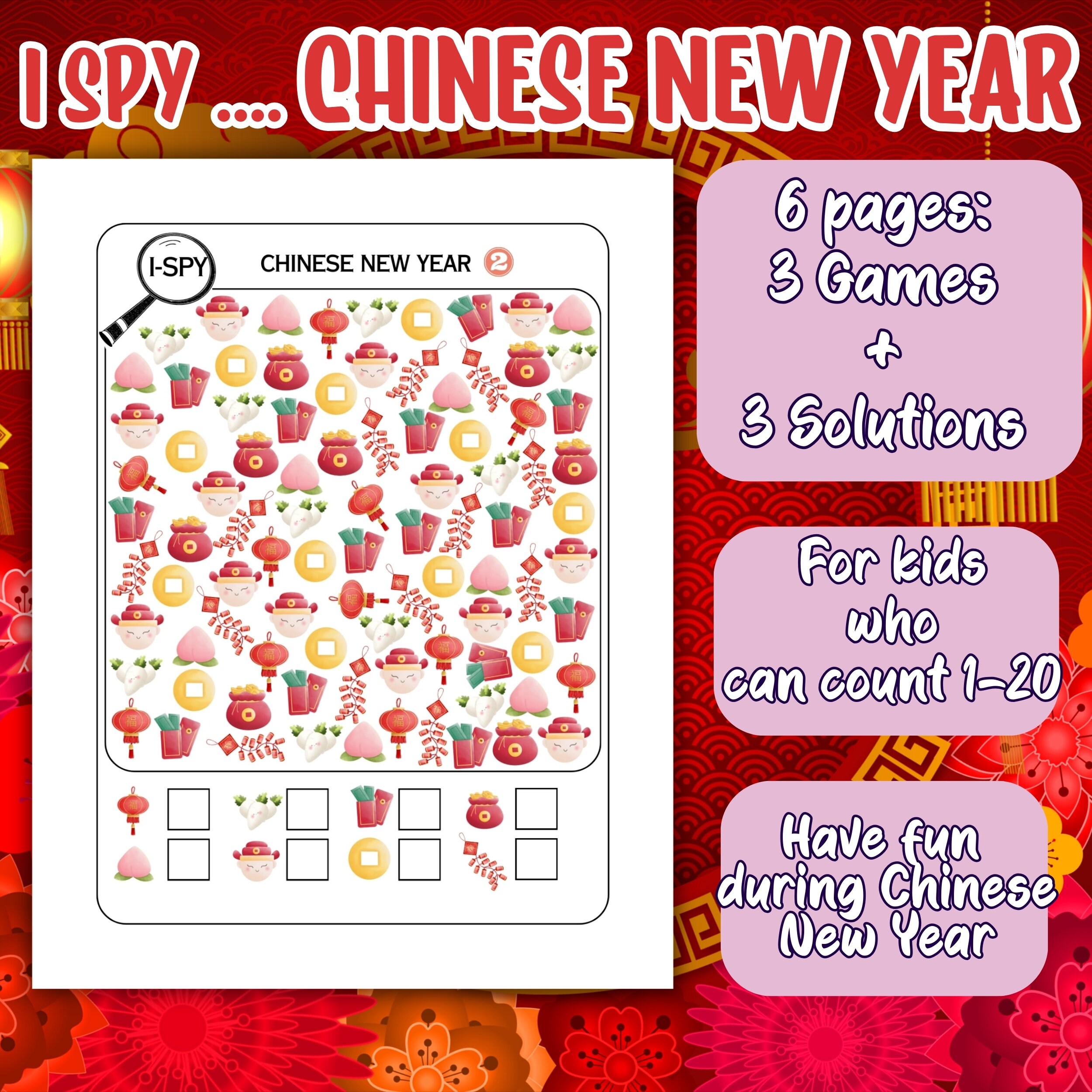 I Spy Chinese New Year, Lunar New Year Illustration Games, I Spy ...
