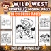 Wild West Coloring Pages, Printable Cowboy Colouring Sheets, Kids ...