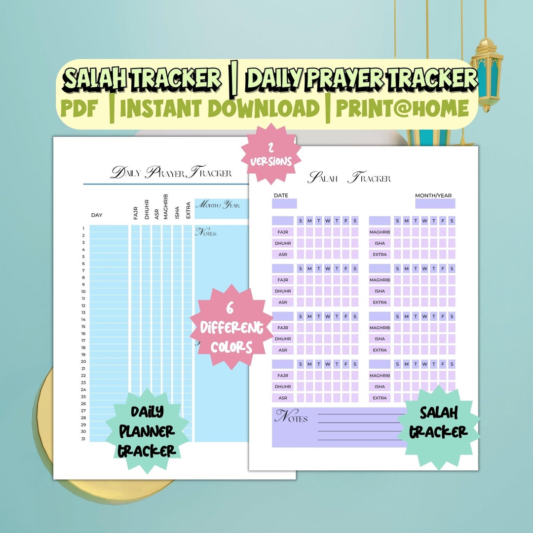 Salah Tracker & Daily Prayer Tracker Suitable for Muslim Kids ...