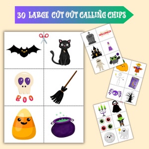 50 Unique Halloween Bingo Cards, Printable Halloween Bingo Game, Party ...