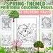 40 Spring Themed Coloring Pages, Spring PDF, Spring Printable, Spring ...