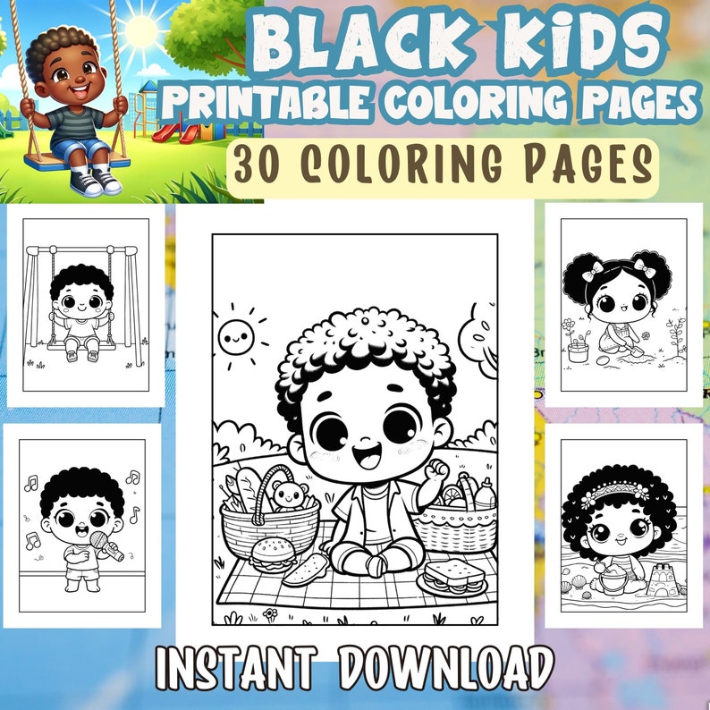 Black Kids Coloring Pages, Colouring Sheets for Kids, African American ...