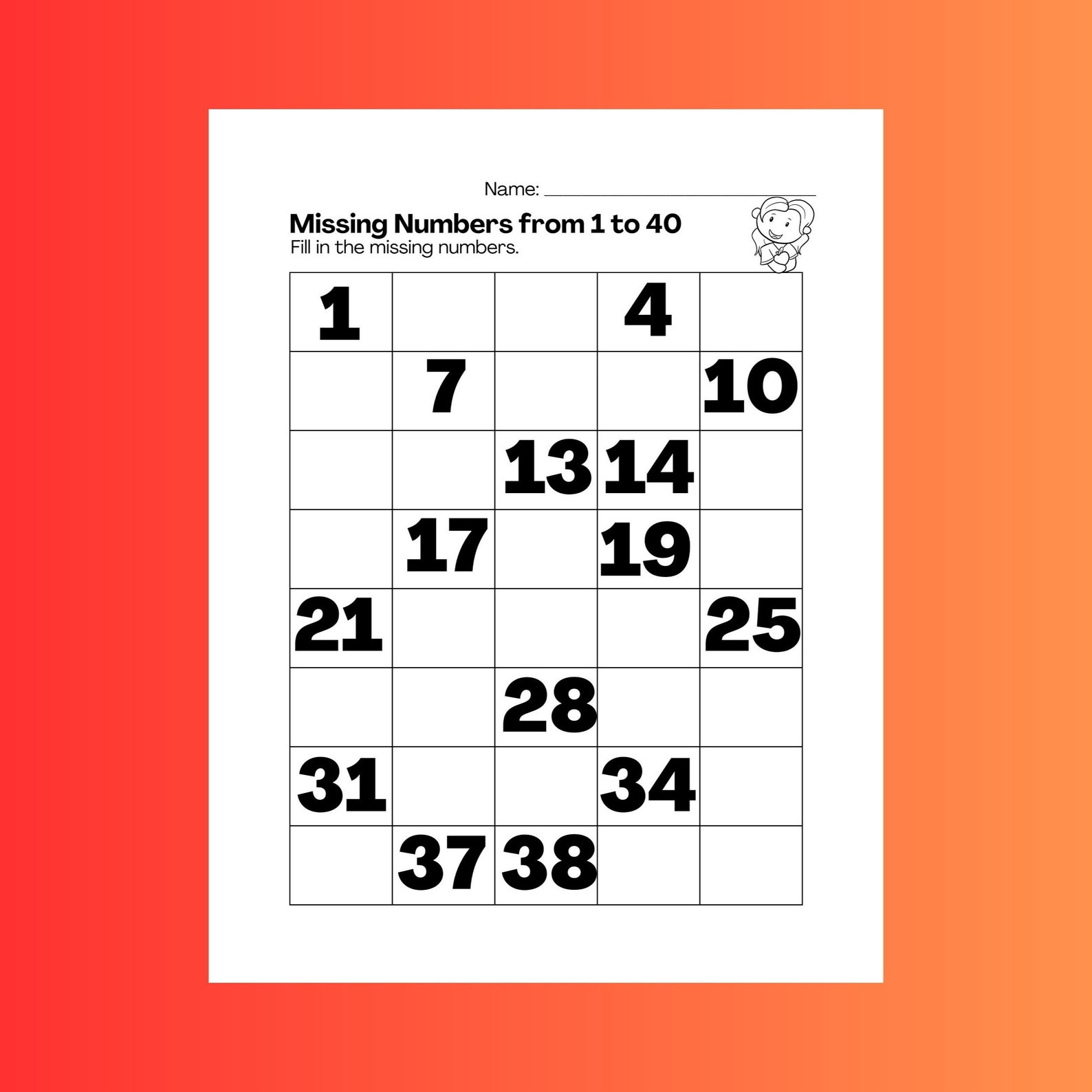 10 Printable Missing Numbers Worksheets, Missing Numbers Practice ...