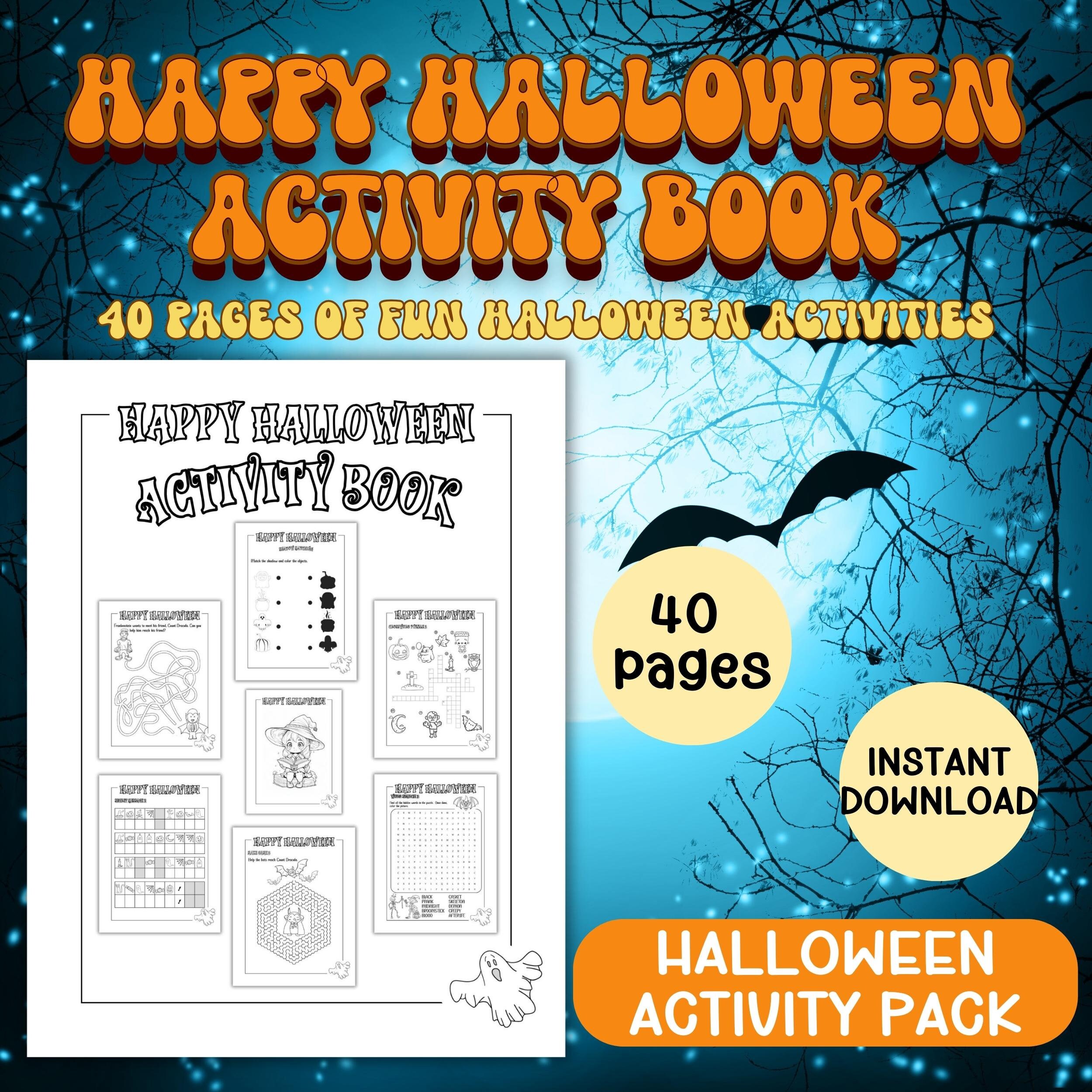 40 Printable Kids Halloween Activities, Kids Halloween Games, Halloween ...