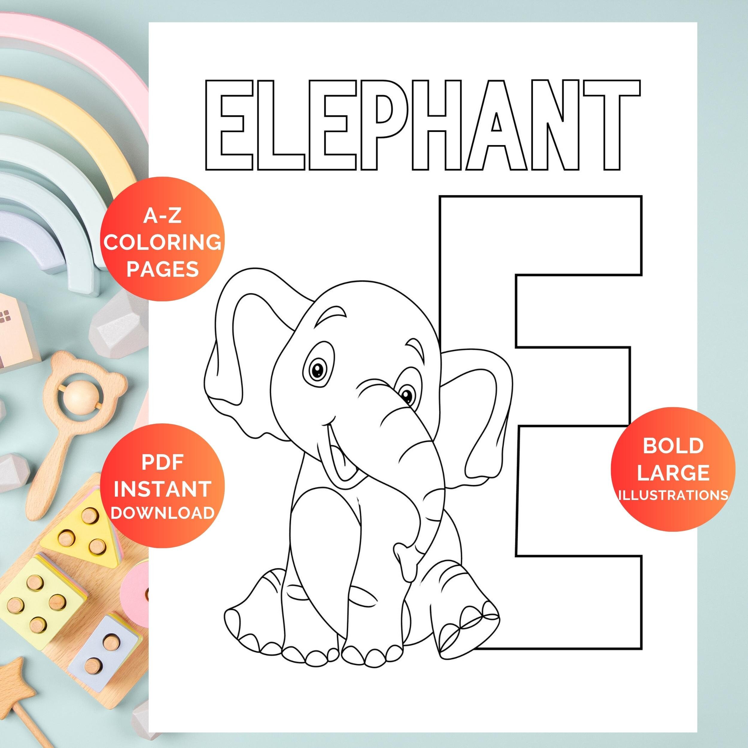 27 Printable ABC Coloring Book Worksheets, Montessori, Preschool ...
