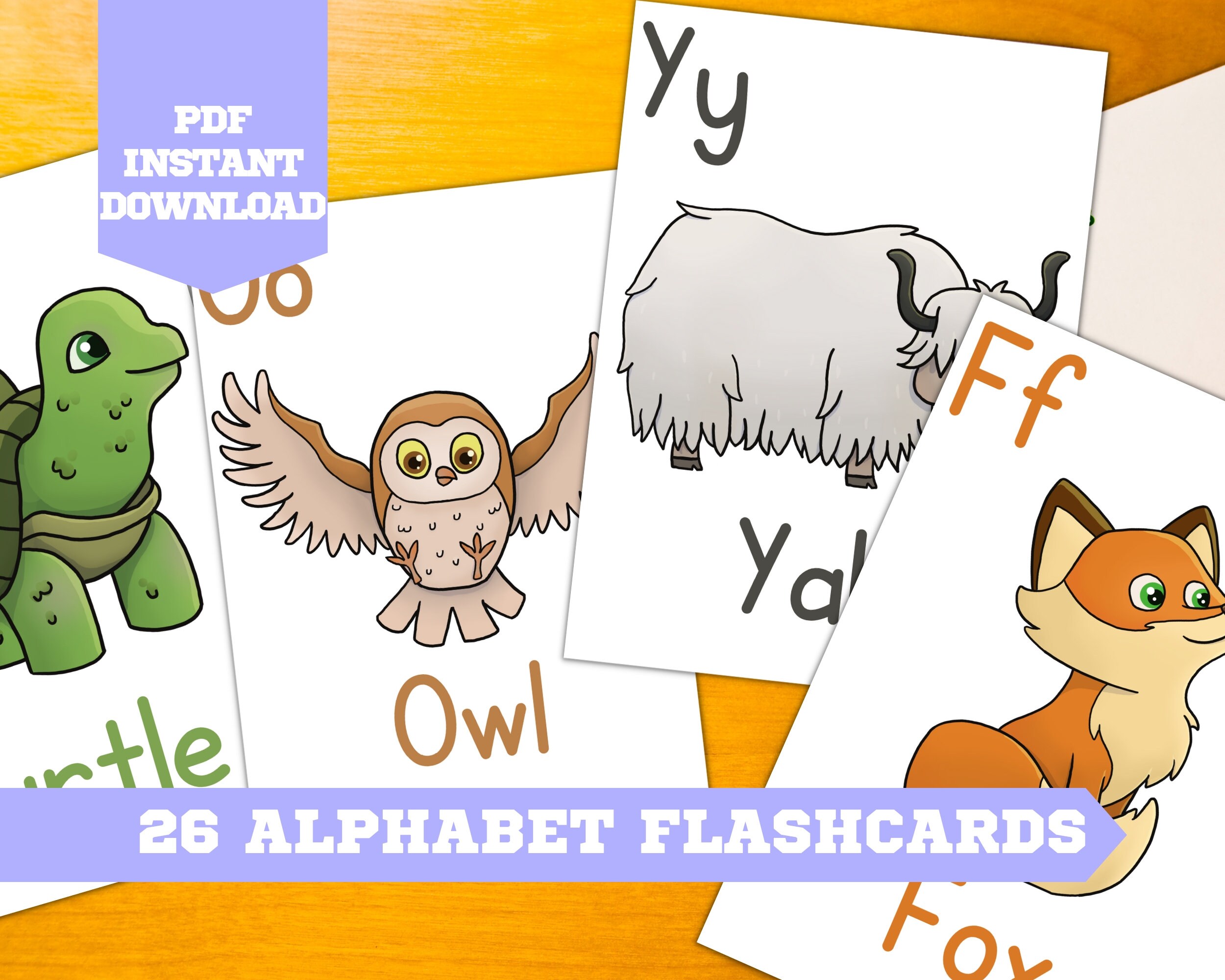 ABC Flash Cards, Educational Cards, A-Z Alphabet Cards, Learn Abcs ...