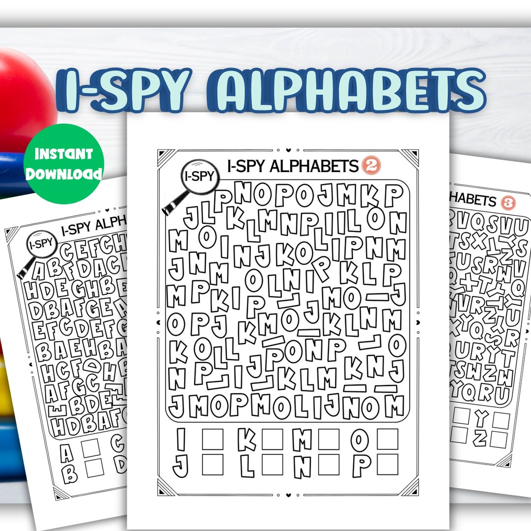 I-spy Alphabets, I Spy Letters, I-spy Worksheet Activities, Find and Count Kids Activities, Math ...