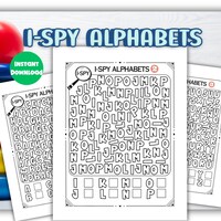 I Spy Alphabet A-Z Printable, I Spy the Letter Activity Pack, Do-a-dot ...