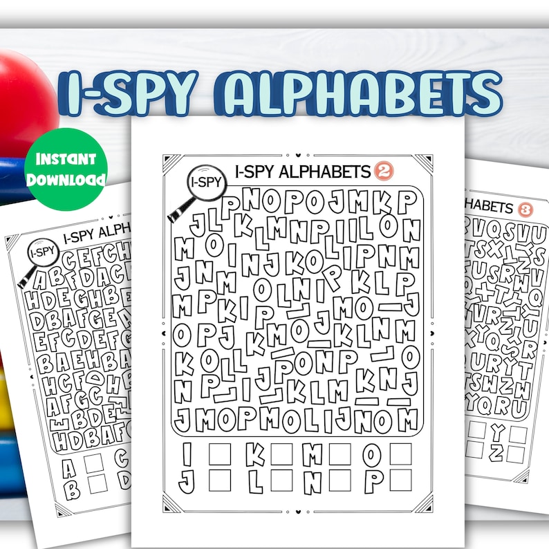 I-spy Alphabets, I Spy Letters, I-spy Worksheet Activities, Find and ...