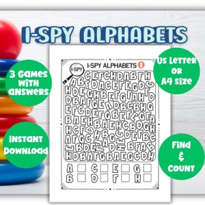 I-spy Alphabets, I Spy Letters, I-spy Worksheet Activities, Find and ...