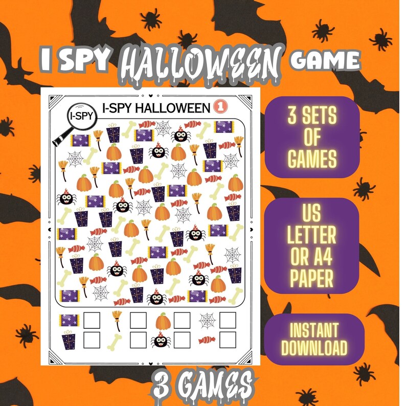 I-spy Halloween, Halloween Illustration Games, I Spy Worksheet ...