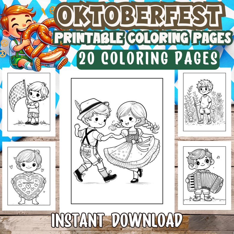 Oktoberfest Coloring Pages for Kids, Fun and Festive Printable Coloring ...